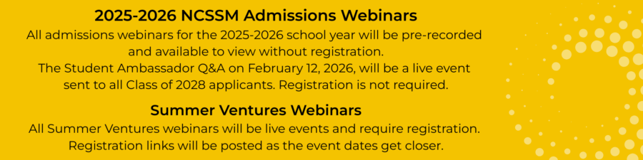 Ways to Learn More | North Carolina School of Science and Mathematics